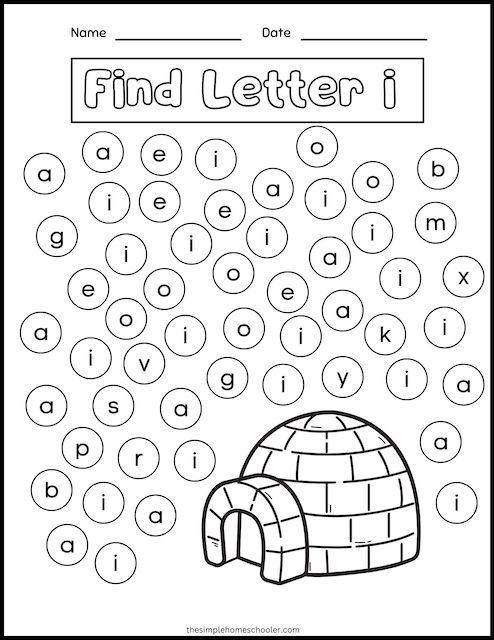 15+ Letter I Worksheets: Free & Printable! - The Simple Homeschooler