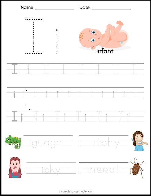 15+ Letter I Worksheets: Free & Printable! - The Simple Homeschooler