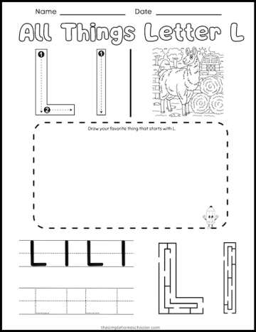 15+ Letter L Worksheets: Free & Easy Print! - The Simple Homeschooler