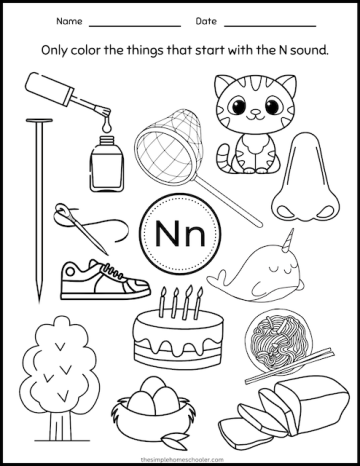 15+ Letter N Printables: Free & Easy Print! - The Simple Homeschooler