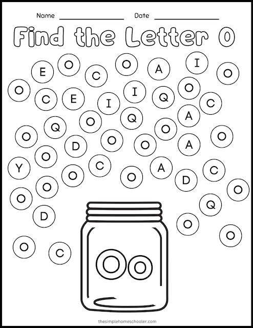 15+ Letter O Printables: Free & Easy Print! - The Simple Homeschooler
