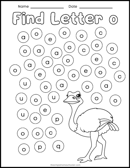 15+ Letter O Printables: Free & Easy Print! - The Simple Homeschooler