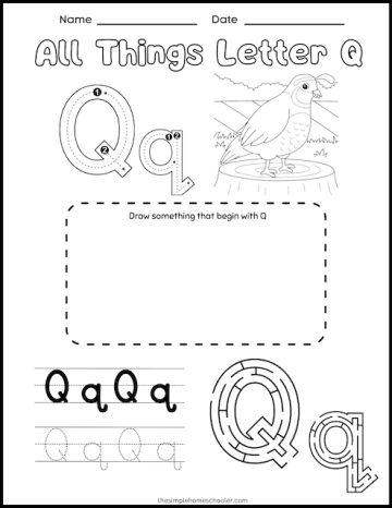 15+ Letter Q Printables: Free & Easy Print! - The Simple Homeschooler