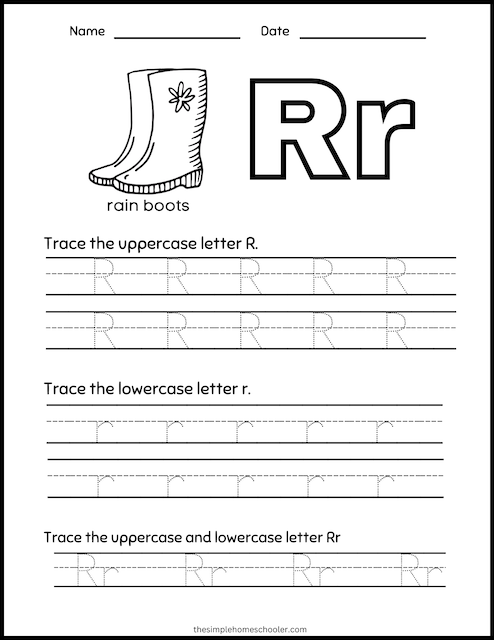 15+ Letter R Worksheets: Free & Easy Print! - The Simple Homeschooler
