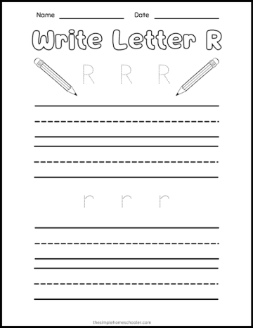 15+ Letter R Worksheets: Free & Easy Print! - The Simple Homeschooler