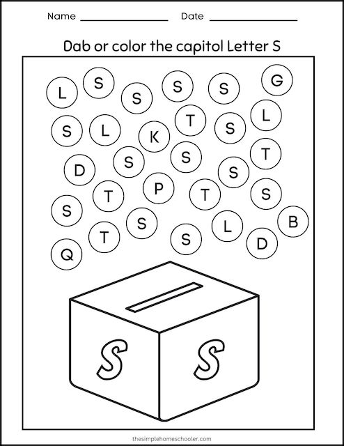 15+ Letter S Worksheets: Free & Easy Print! - The Simple Homeschooler