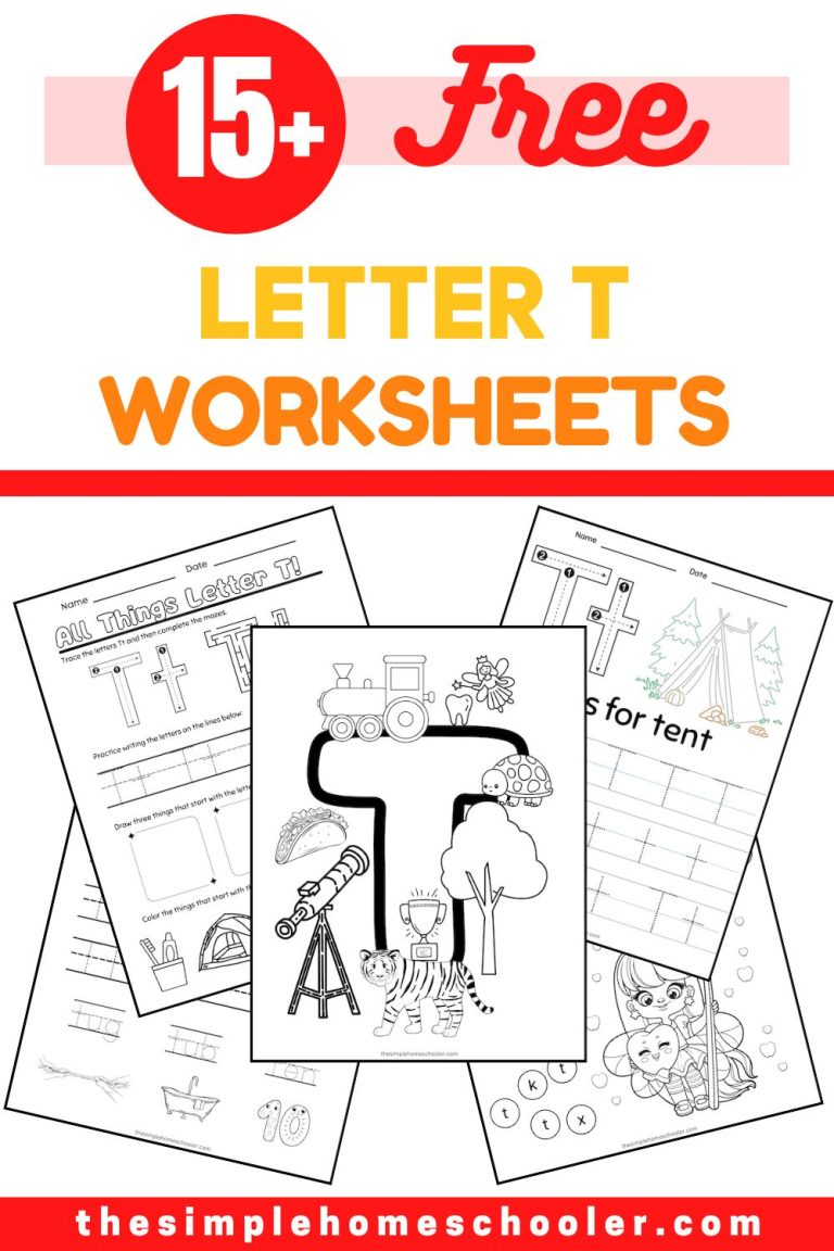 15+ Letter T Worksheets: Free & Easy Print! - The Simple Homeschooler