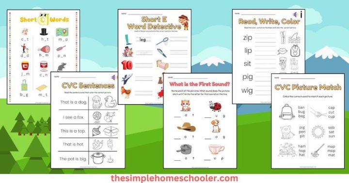 25 Free CVC Word Worksheets For Kindergarten: Easy Print - The Simple ...
