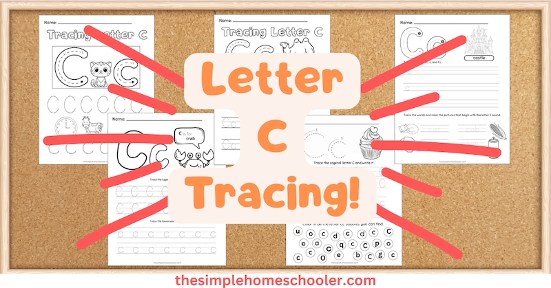 10 Tracing Letter C Worksheets: Easy Print & Free! - The Simple ...