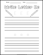 15+ Letter E Worksheets: Free & Easy Print! - The Simple Homeschooler