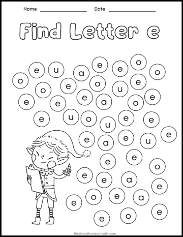 15+ Letter E Worksheets: Free & Easy Print! - The Simple Homeschooler