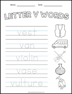 15+ Letter V Worksheets: Free & Easy Print! - The Simple Homeschooler