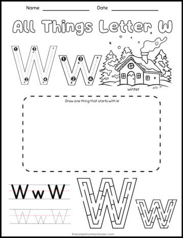 15+ Free Letter W Worksheets for Preschool and Kindergarten - The ...