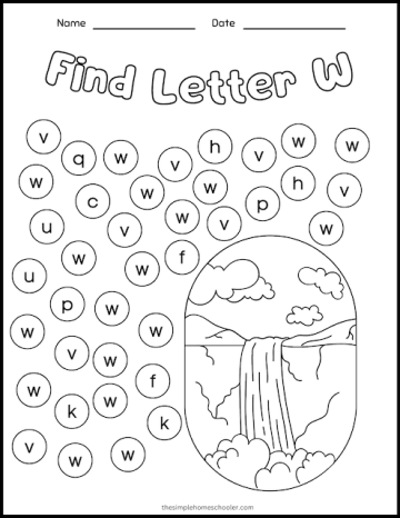 15+ Free Letter W Worksheets for Preschool and Kindergarten - The ...