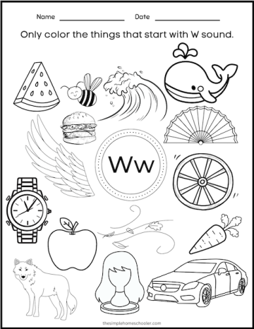 15+ Free Letter W Worksheets for Preschool and Kindergarten - The ...