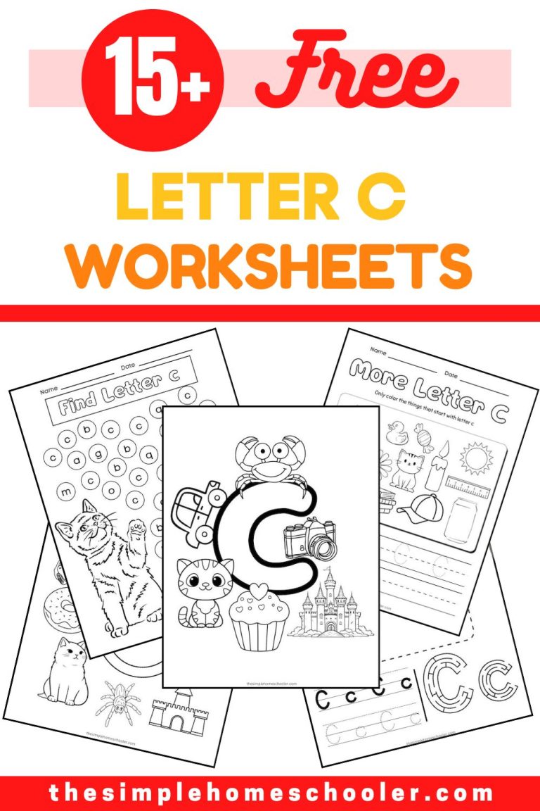 10 Tracing Letter C Worksheets: Easy Print & Free! - The Simple ...
