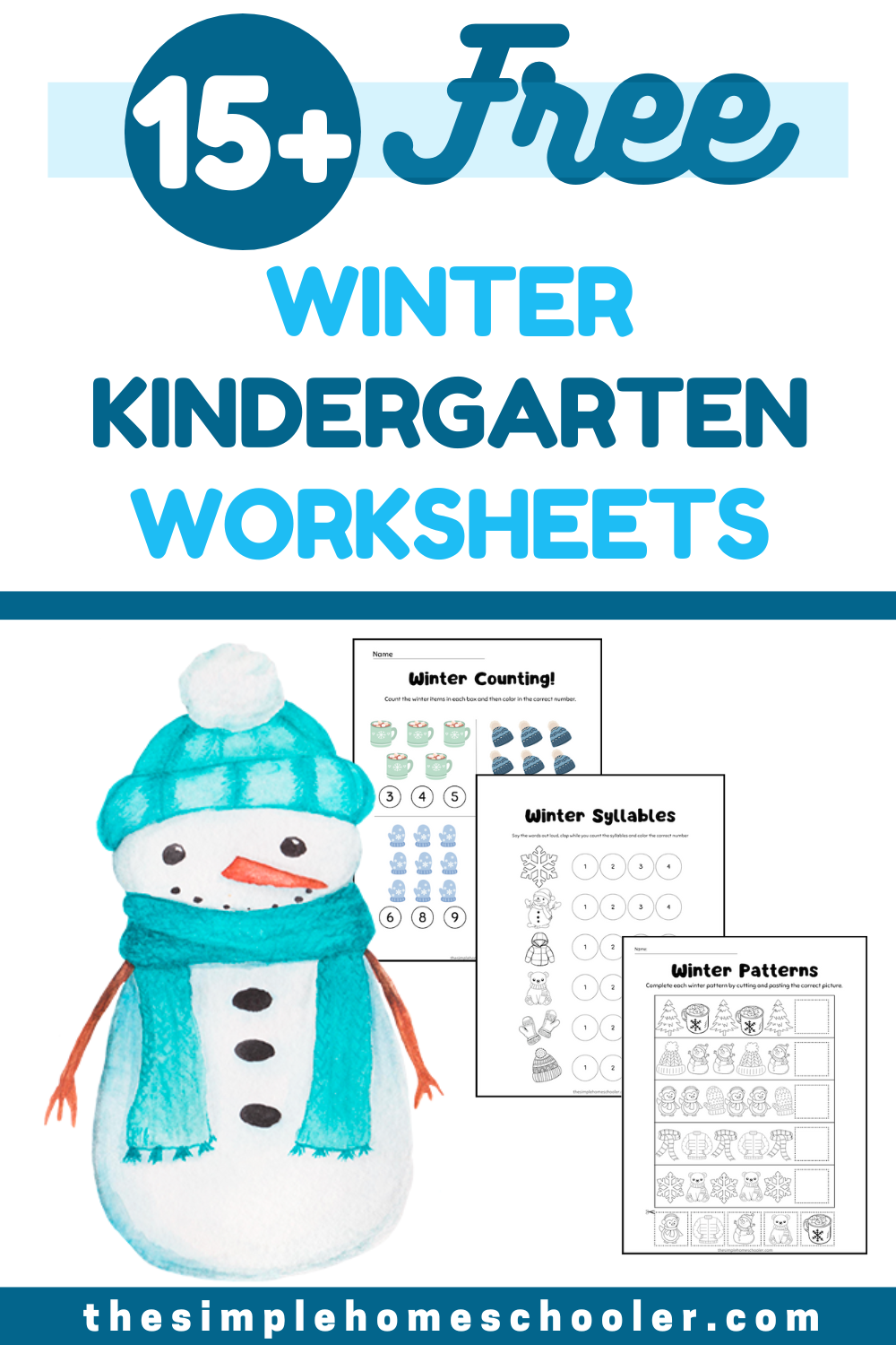 Free 15 Winter Worksheets For Kindergarten Instant Download And Easy Free 15 Winter Worksheets For Kindergarten Instant Download And Easy