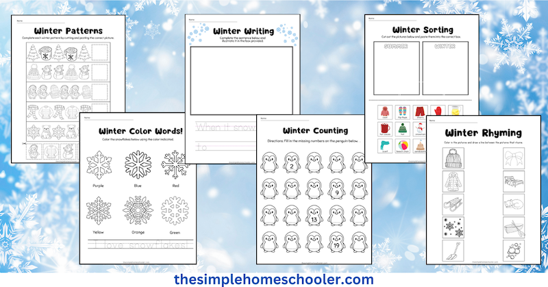 Free 15+ Winter Worksheets for Kindergarten: Instant Download and Easy ...