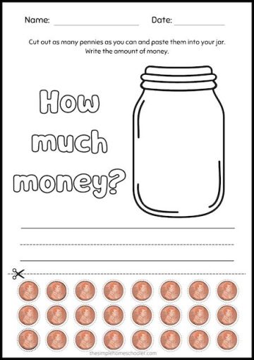 Super Fun Counting Pennies Worksheets: Free and Printable! - The Simple ...