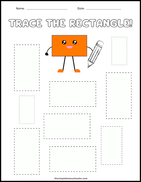 18 Free Tracing Shapes Worksheets For Preschoolers - The Simple ...