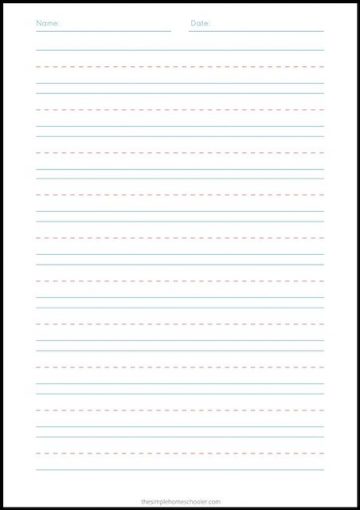 Printable Blank Handwriting Worksheets: Instant Download! - The Simple ...