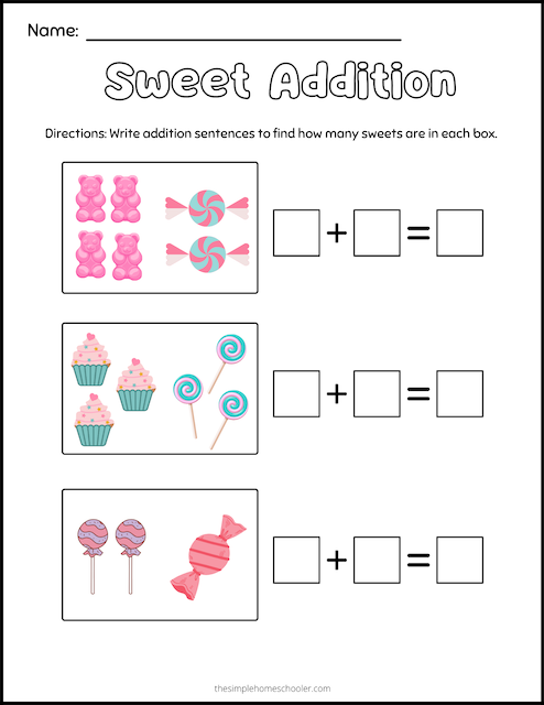 Free & Fun Addition Worksheets for Kindergarteners! - The Simple ...