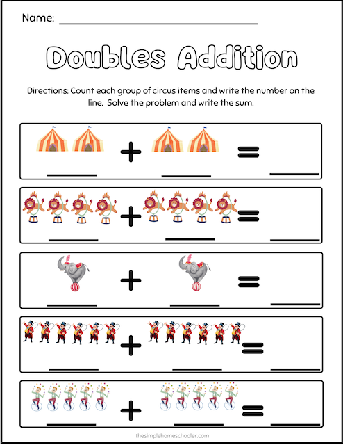 Free & Fun Addition Worksheets for Kindergarteners! - The Simple ...
