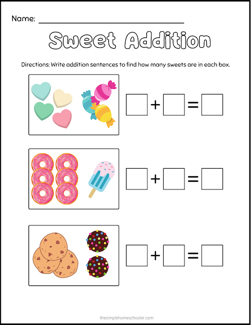 Free & Fun Addition Worksheets for Kindergarteners! - The Simple ...