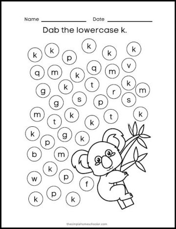 15+ Letter K Worksheets: Free & Easy Print! - The Simple Homeschooler