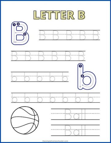 10 Letter B Tracing Worksheets: Easy Print & Free! - The Simple ...