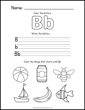 10 Letter B Tracing Worksheets: Easy Print & Free! - The Simple ...