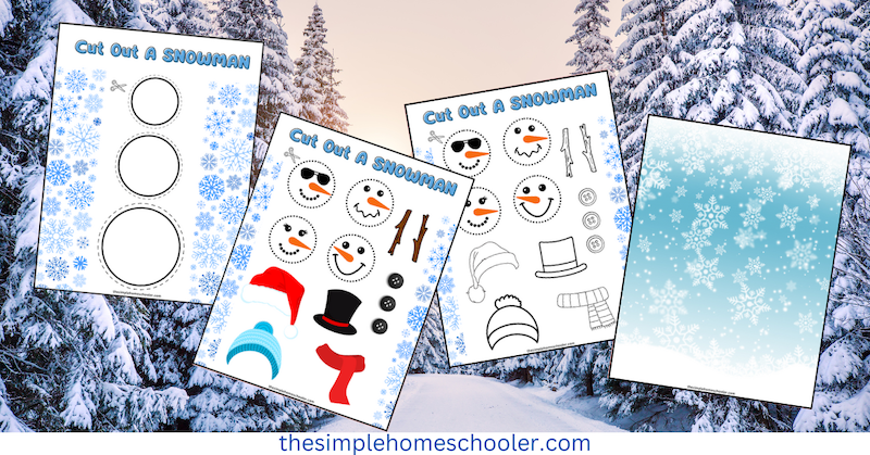 The Best Cut Out And Build A Snowman Printable Templates! - The Simple ...