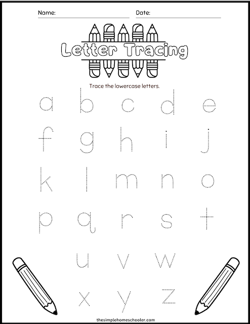 Fun & Free Letter Tracing Worksheets: Easy Print! - The Simple Homeschooler