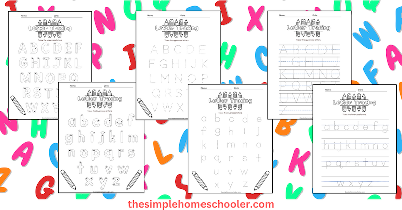 Fun & Free Letter Tracing Worksheets: Easy Print! - The Simple Homeschooler