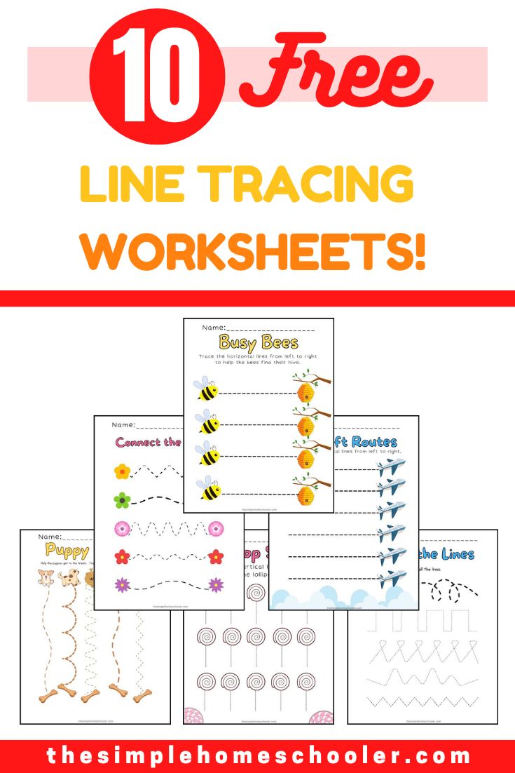 10 Free Line Tracing Worksheets Easy Print The Simple Homeschooler 10 Free Line Tracing Worksheets Easy Print The Simple Homeschooler