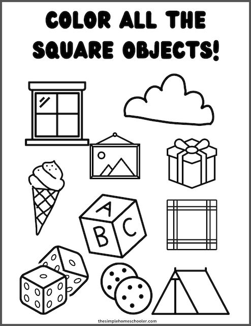 Square Shaped Objects Pictures For Kids