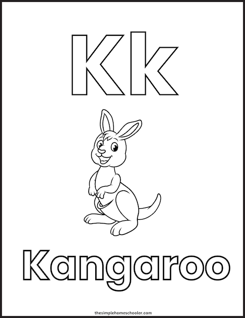 26 Free Alphabet Coloring Worksheets For Kindergarten! - The Simple ...