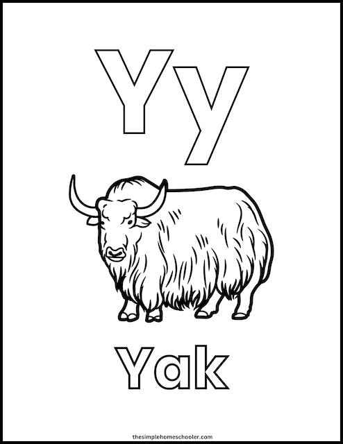 26 Free Alphabet Coloring Worksheets For Kindergarten! - The Simple ...