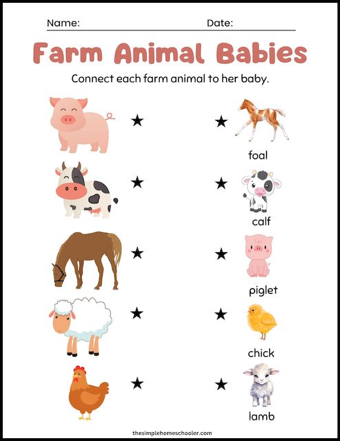 15 Fantastic Farm Animal Worksheets: Free & Easy Print! - The Simple ...