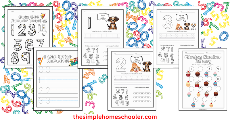 15+ Free Number Writing Worksheets For Kindergarten - The Simple ...