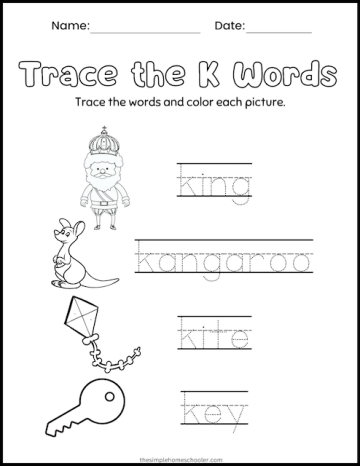 26 Wonderful Word Tracing Worksheets: Free & Easy Print - The Simple ...