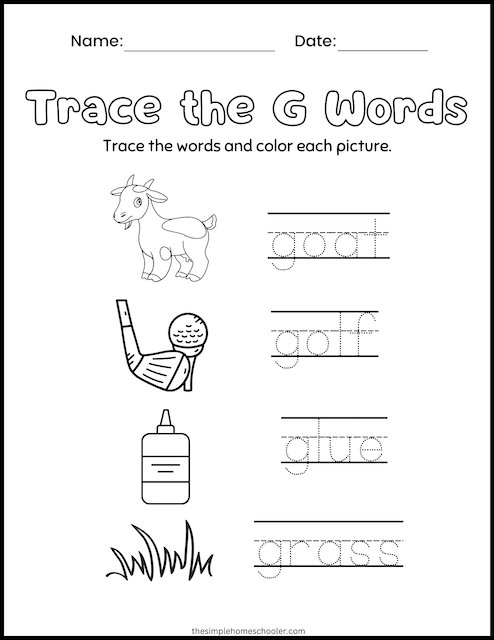 26 Wonderful Word Tracing Worksheets: Free & Easy Print - The Simple ...