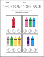 13 Cute Counting Objects Worksheets 1-10: Easy Print - The Simple ...