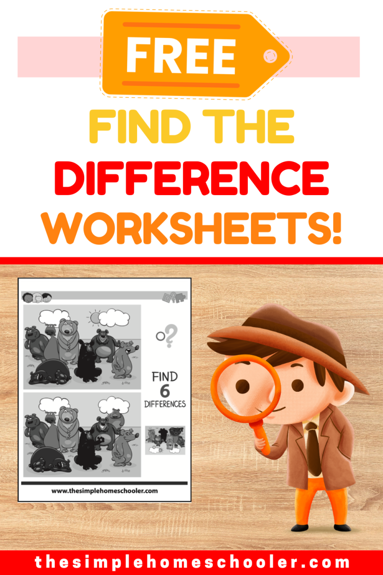 20 Free Spot The Difference Worksheets: Easy Print! - The Simple ...