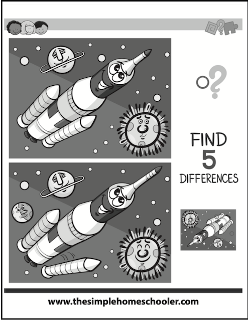 20 Free Spot The Difference Worksheets: Easy Print! - The Simple ...