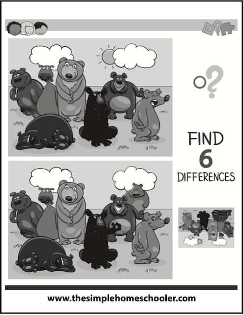 20 Free Spot The Difference Worksheets: Easy Print! - The Simple ...