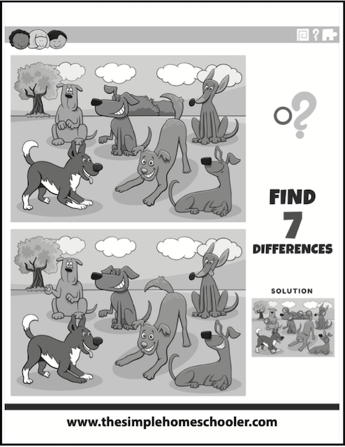 20 Free Spot The Difference Worksheets: Easy Print! - The Simple ...