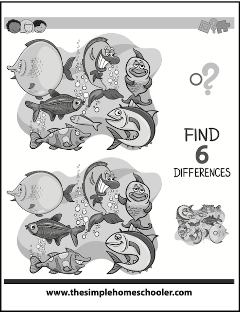 20 Free Spot The Difference Worksheets: Easy Print! - The Simple ...