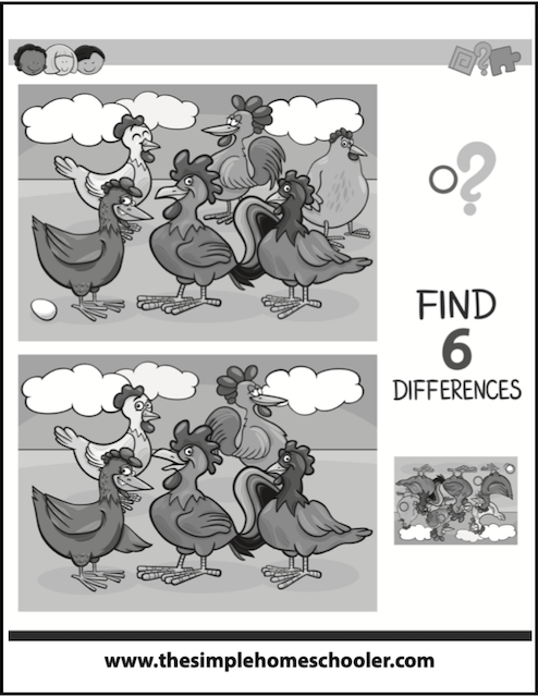 20 Free Spot The Difference Worksheets: Easy Print! - The Simple ...