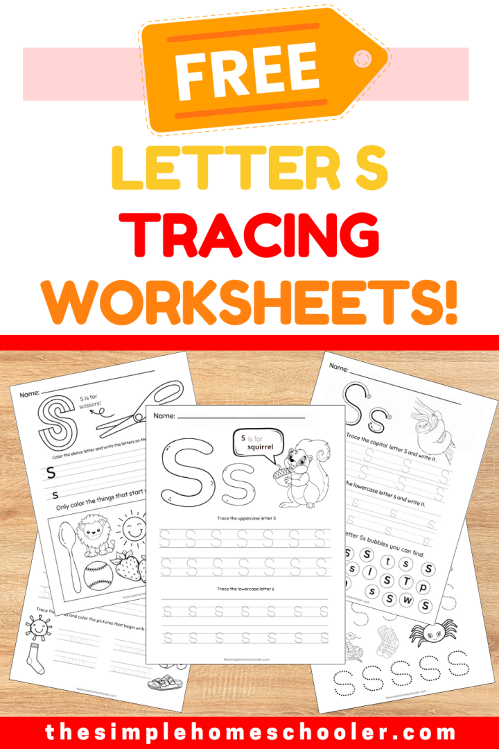 Super Letter S Tracing Worksheets!: Free & Easy Print - The Simple ...